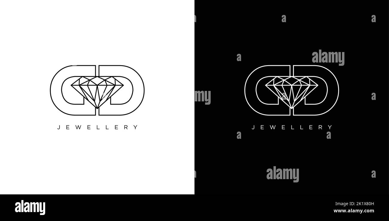 Diamond logo design with initial GD modern and luxurious Stock Vector ...