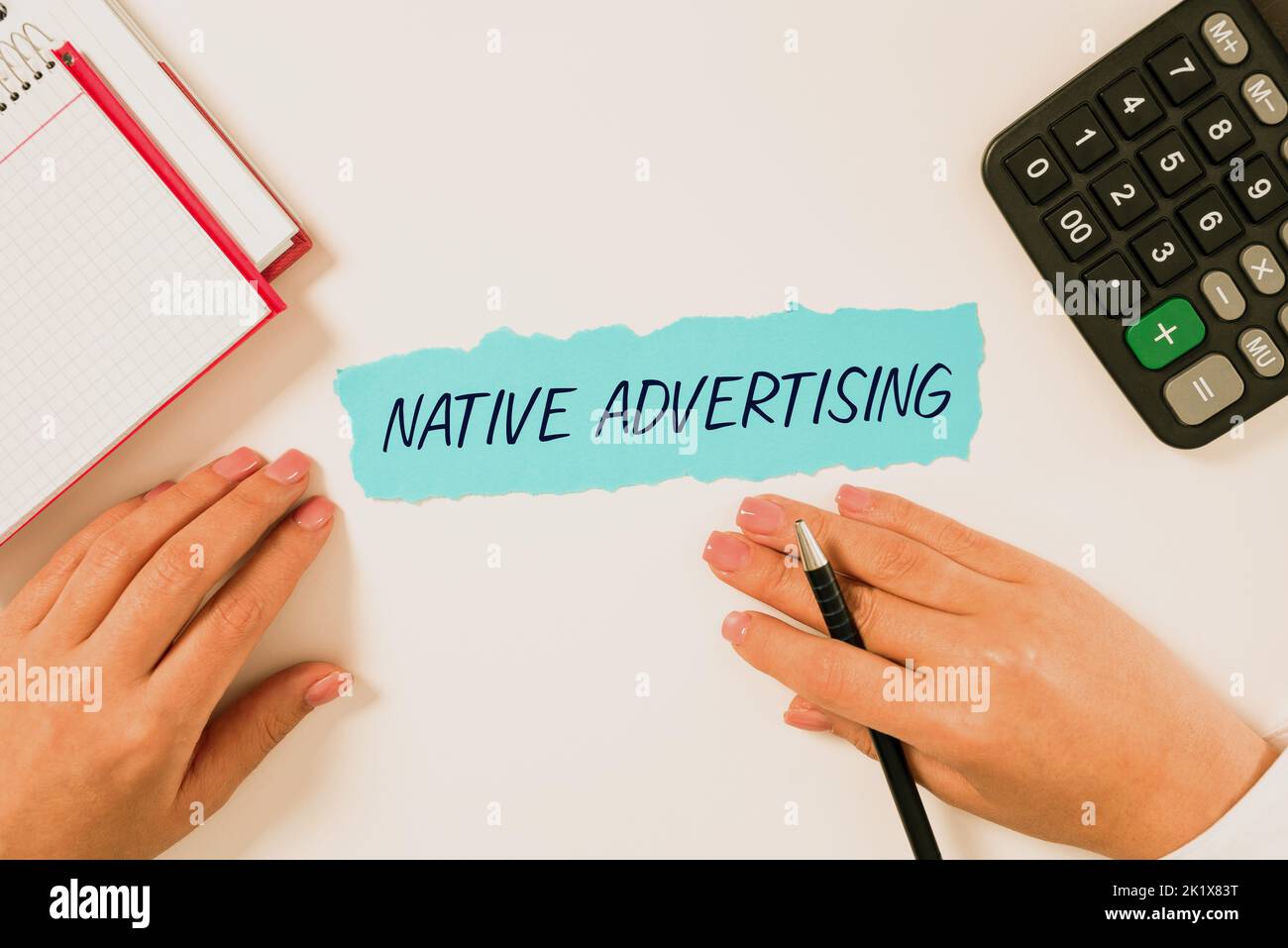 Handwriting text Native AdvertisingOnline Paid Ads Match the Form ...