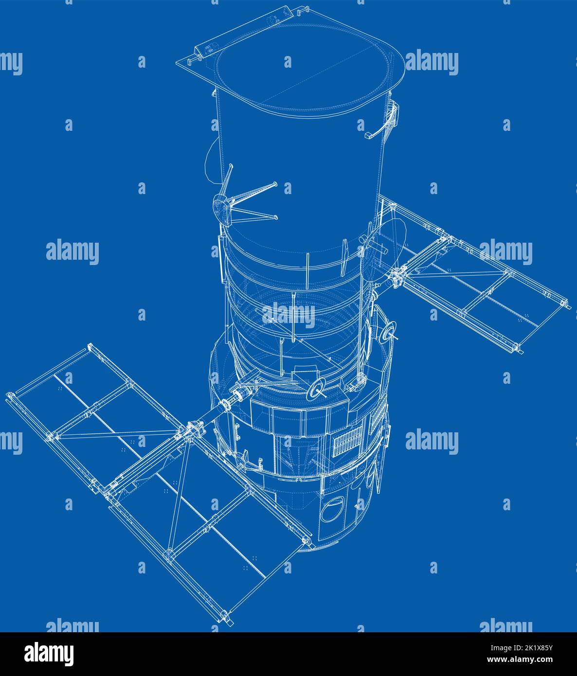 Hubble space telescope. Sattellite Stock Vector Image & Art - Alamy