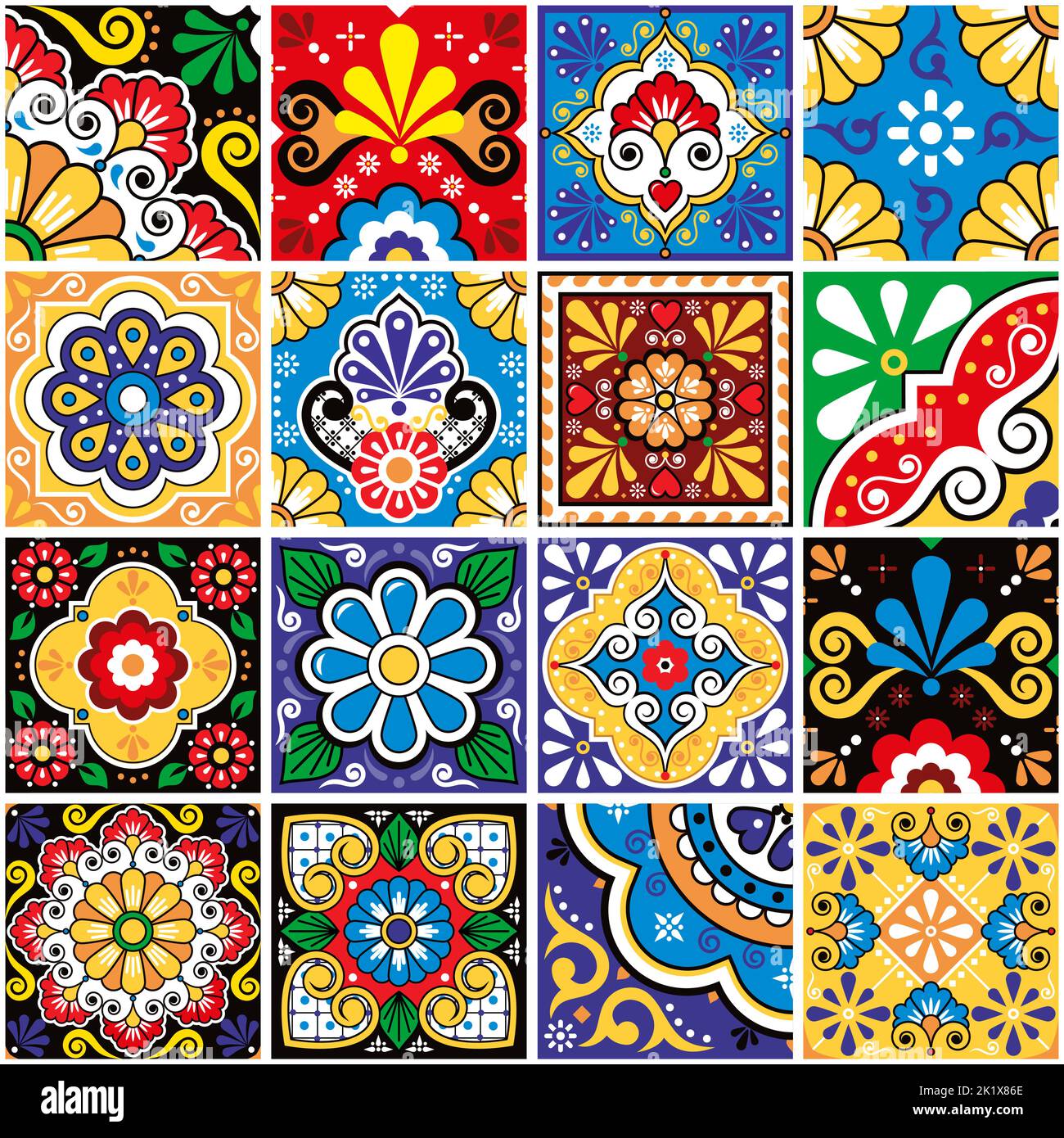 Mexico wall colorful decorative Stock Vector Images - Alamy