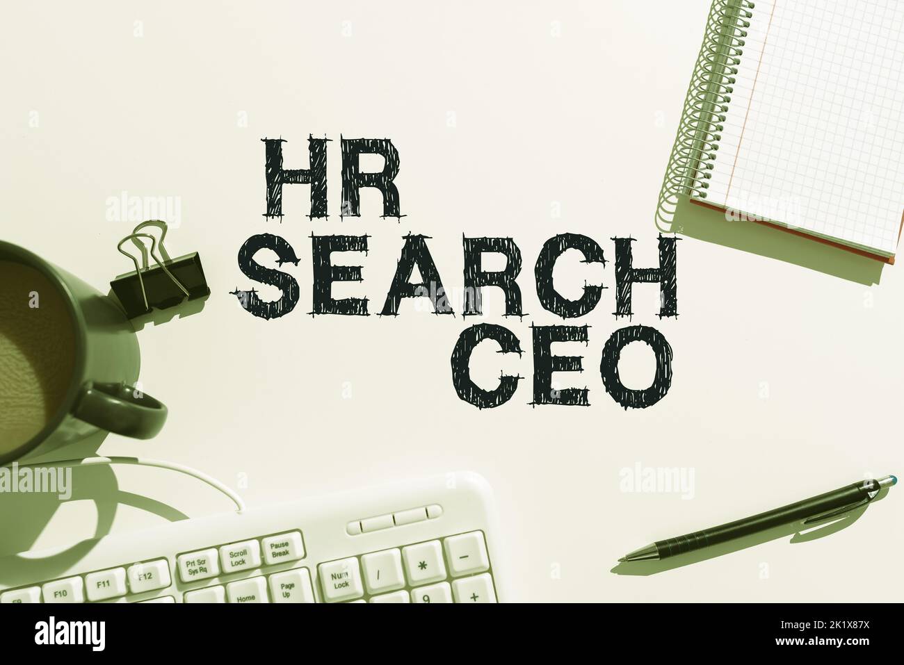 Sign displaying Hr Search Ceo. Word Written on Human resources seeking for new Chief Executive ...