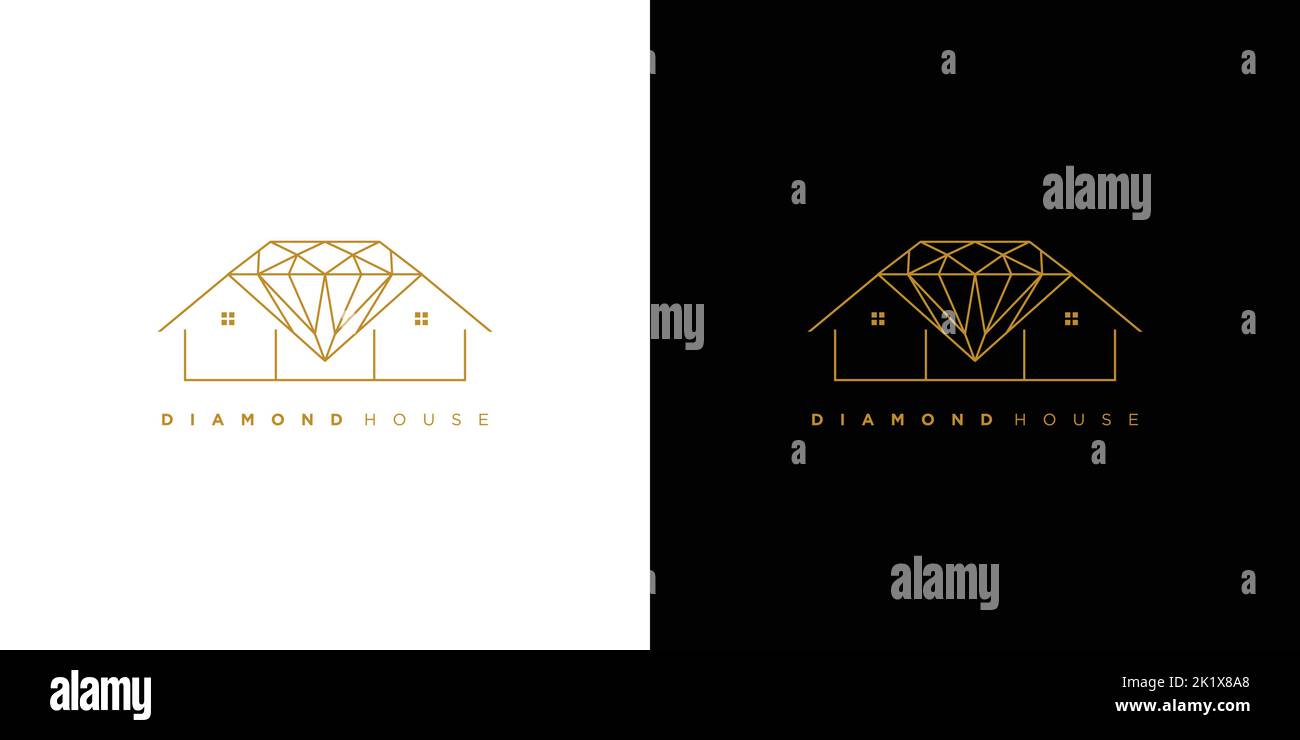 Modern and luxury diamond house logo design Stock Vector Image & Art ...