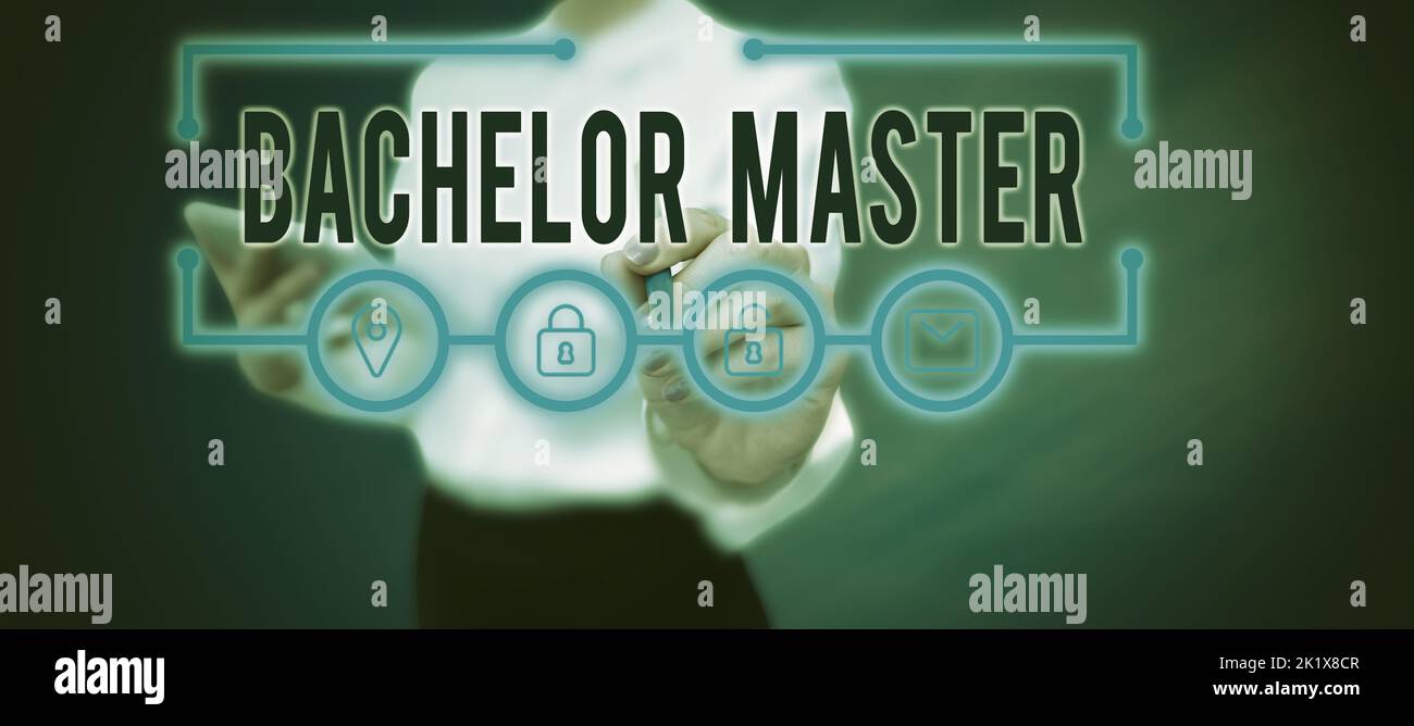 Inspiration showing sign Bachelor MasterAn advanced degree completed ...