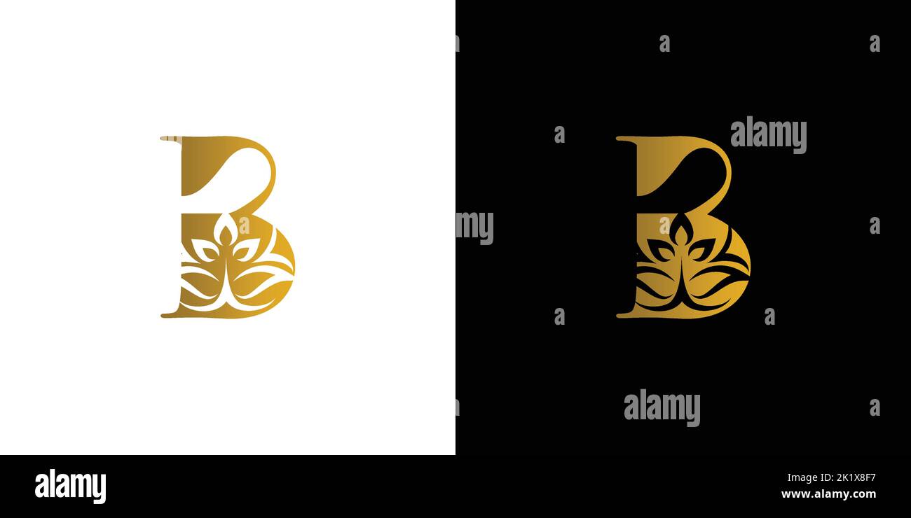 Modern and elegant letter B initials logo ornament design Stock Vector ...
