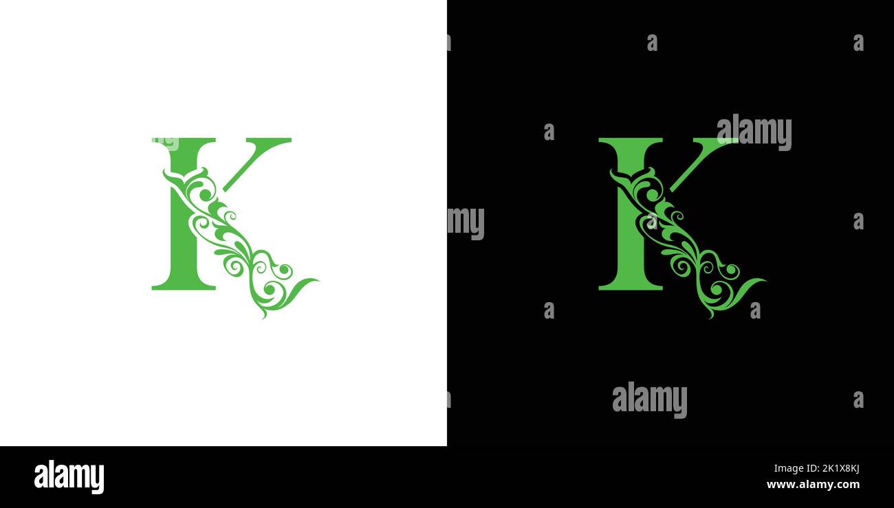 Modern and natural letter K initials logo design Stock Vector Image ...