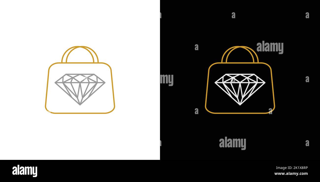 Modern and luxury diamond bag logo design Stock Vector Image & Art - Alamy