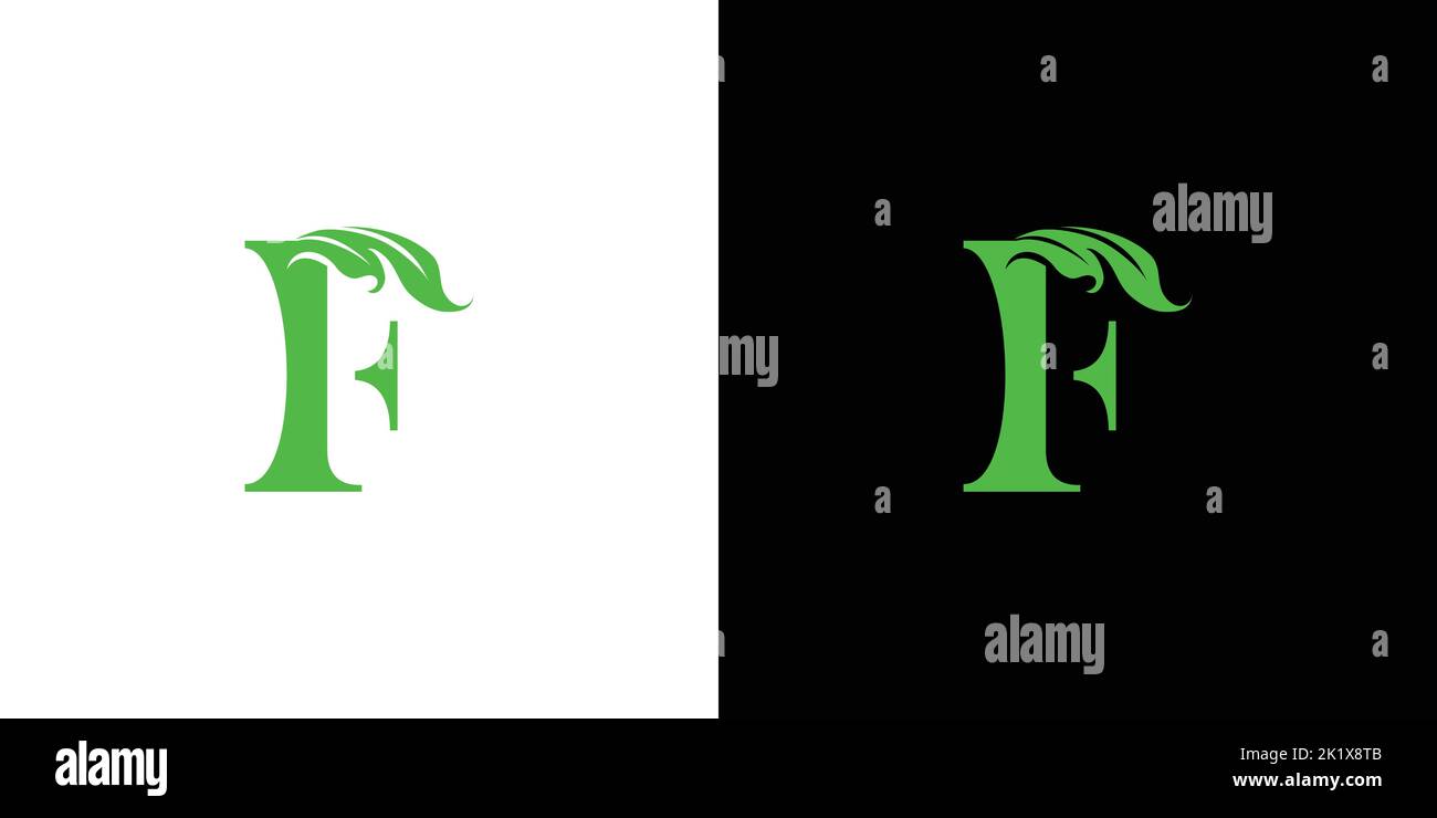 Modern and natural letter F initials logo design Stock Vector Image ...
