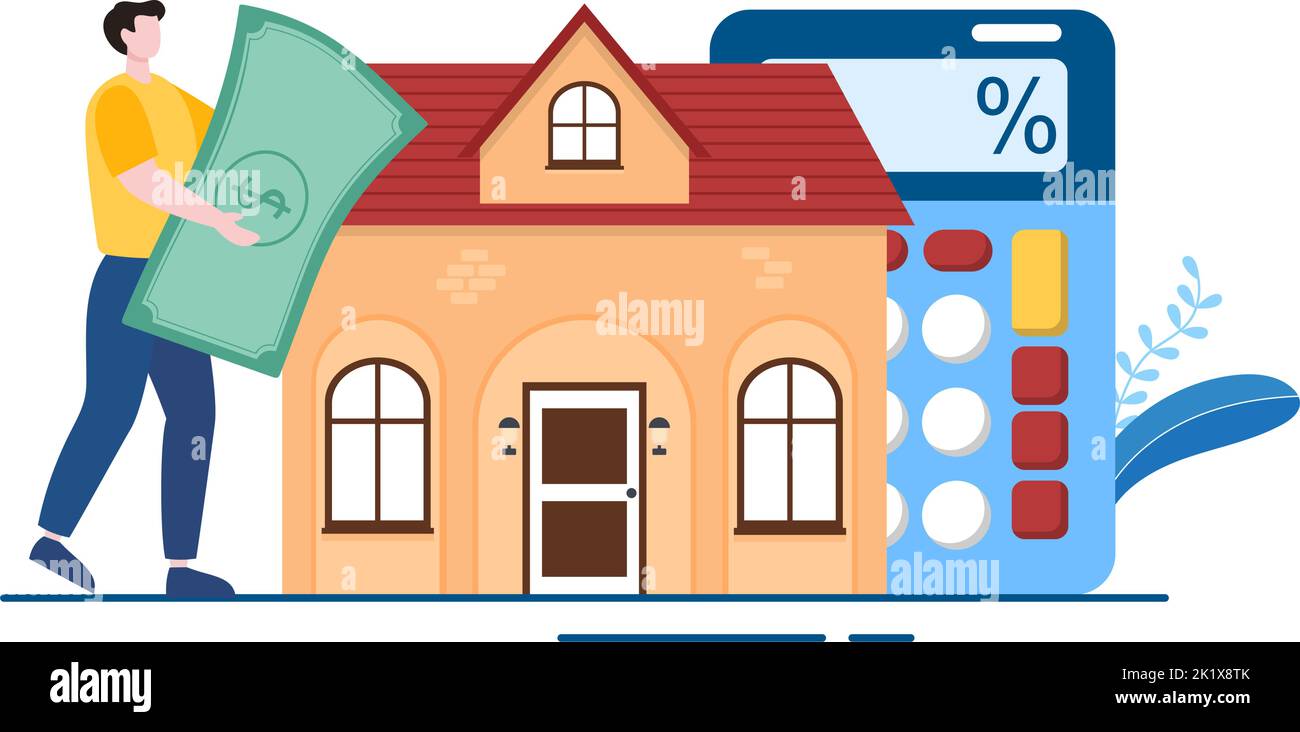 Mortgage Template Hand Drawn Cartoon Flat Illustration of Term Credit ...
