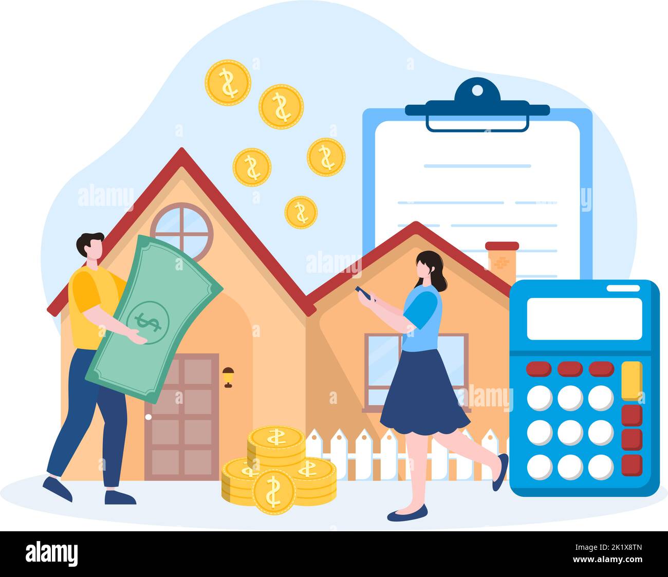 Loan house cartoon hi-res stock photography and images - Alamy