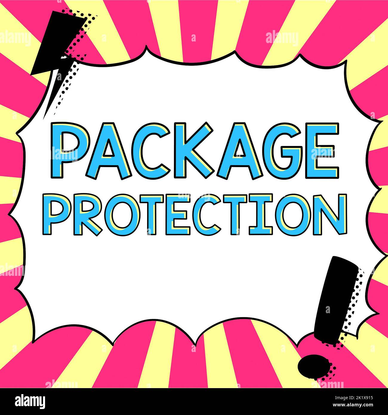 Hand writing sign Package ProtectionWrapping and Securing items to ...