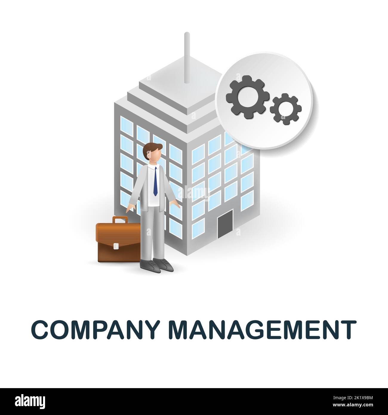 Company Management icon. 3d illustration from company management ...