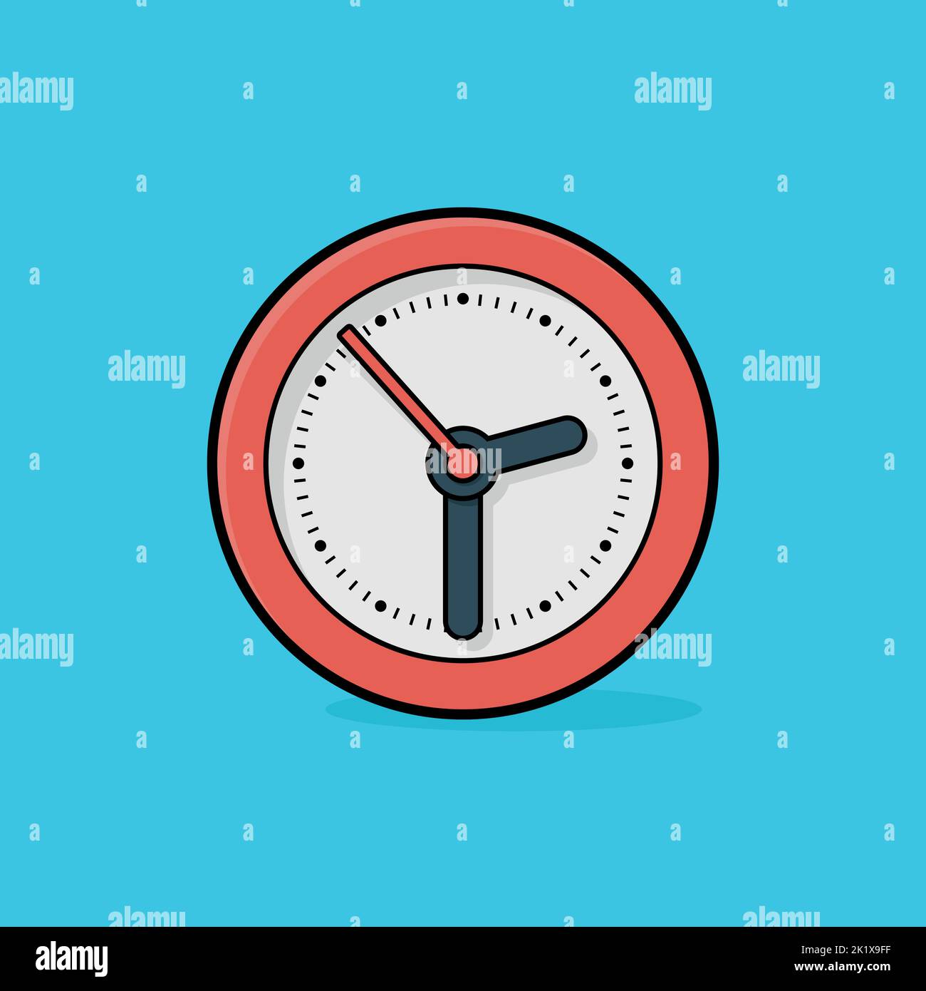 Clock flat illustration Stock Vector Image & Art - Alamy