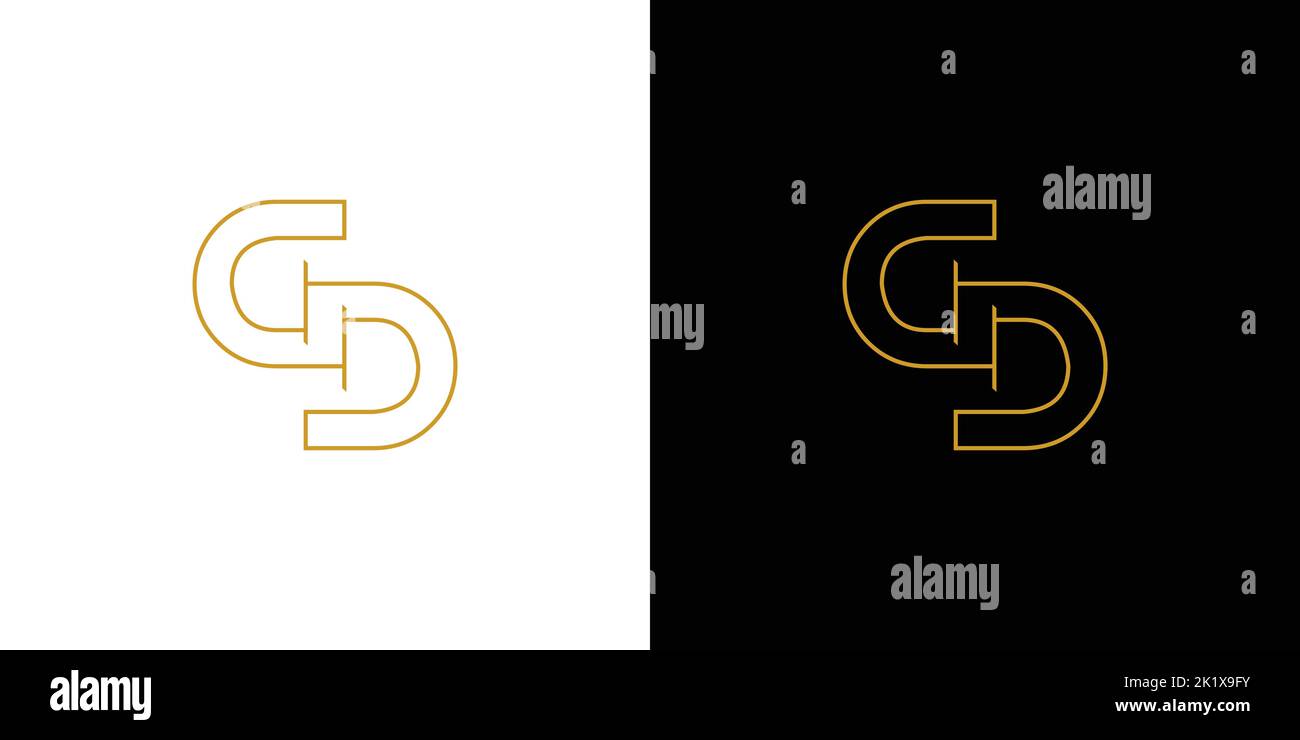 Modern and professional GD initials logo design Stock Vector Image ...