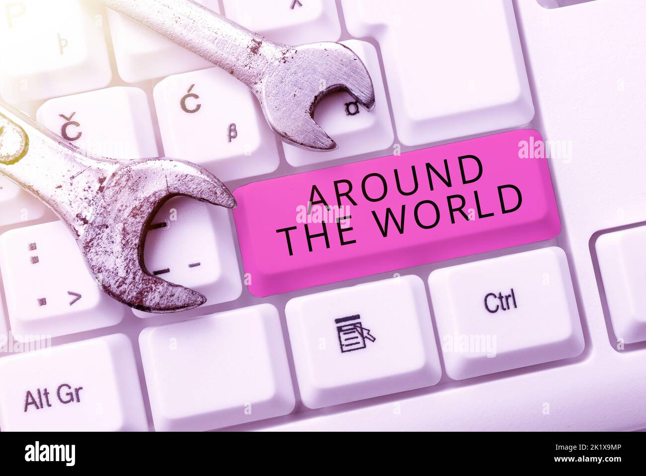 Text caption presenting Around The Worldsaying that something available ...