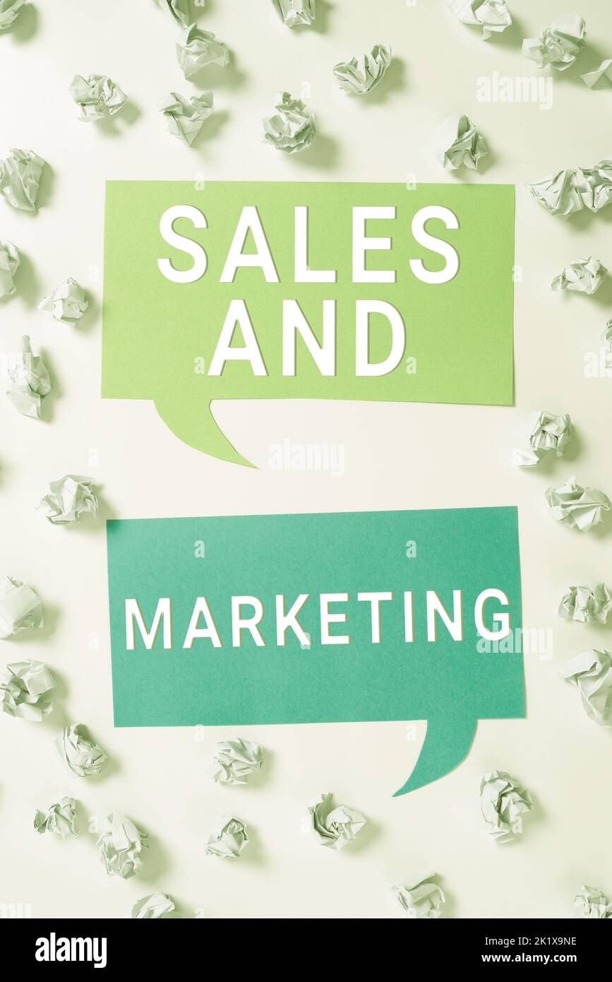 Text caption presenting Sales And Marketing. Word Written on Promotion ...