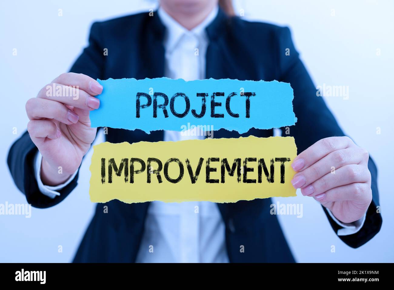 Hand writing sign Project Improvement. Internet Concept Methods ...