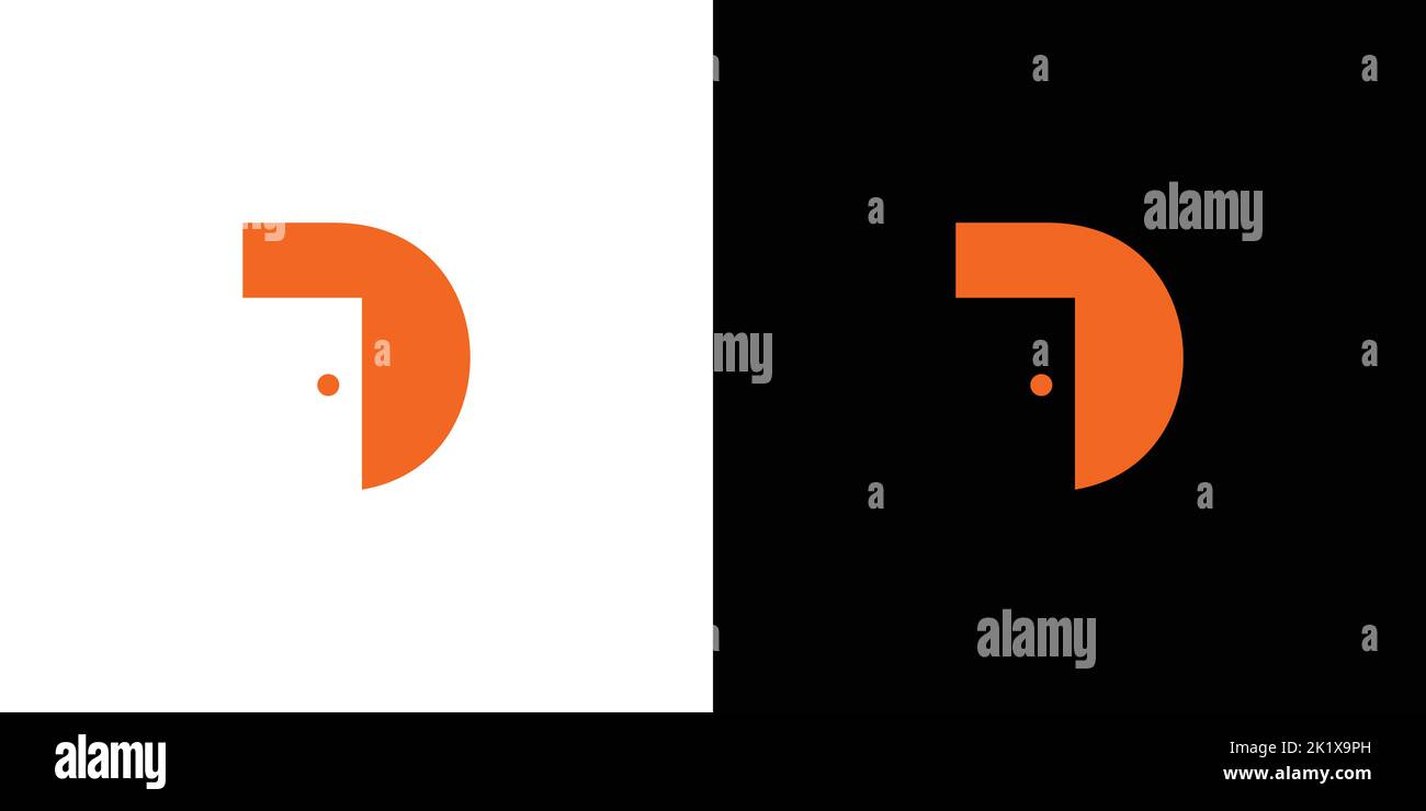 Modern and simple letter D initial door logo design 2 Stock Vector ...