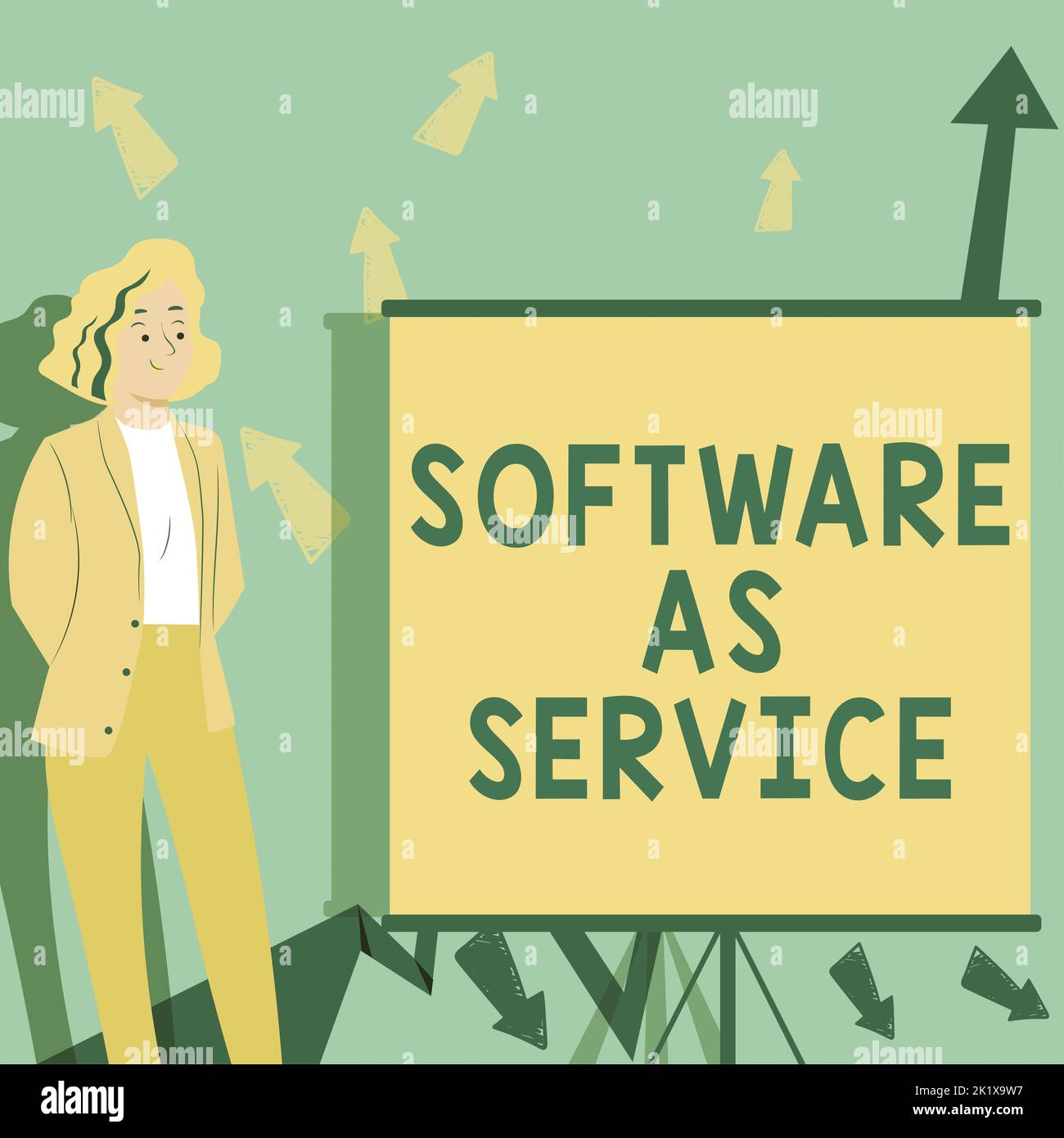 Text showing inspiration Software As Service. Concept meaning On Demand ...