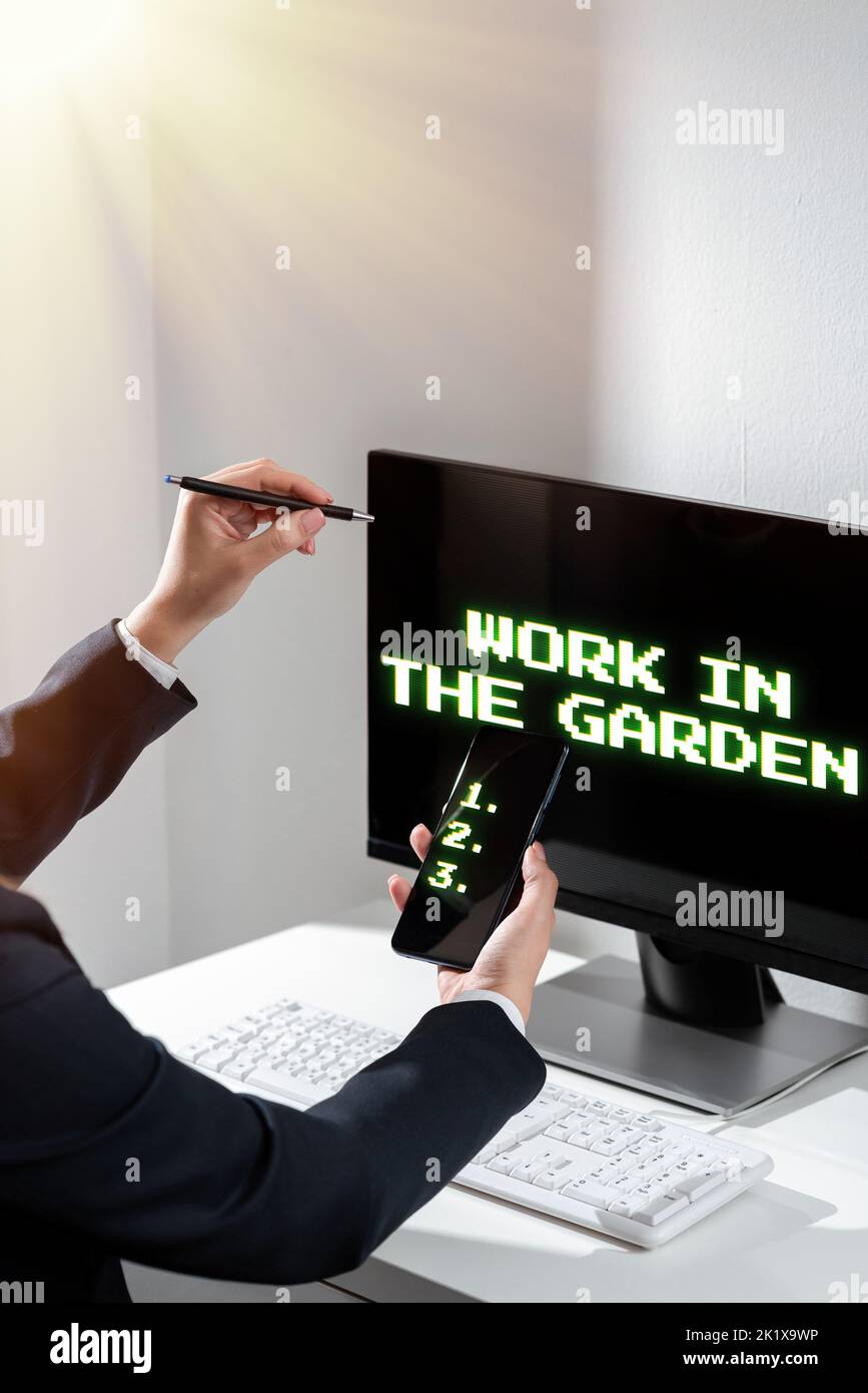 Inspiration showing sign Work In The GardenTending the Lawn Yard Plant ...