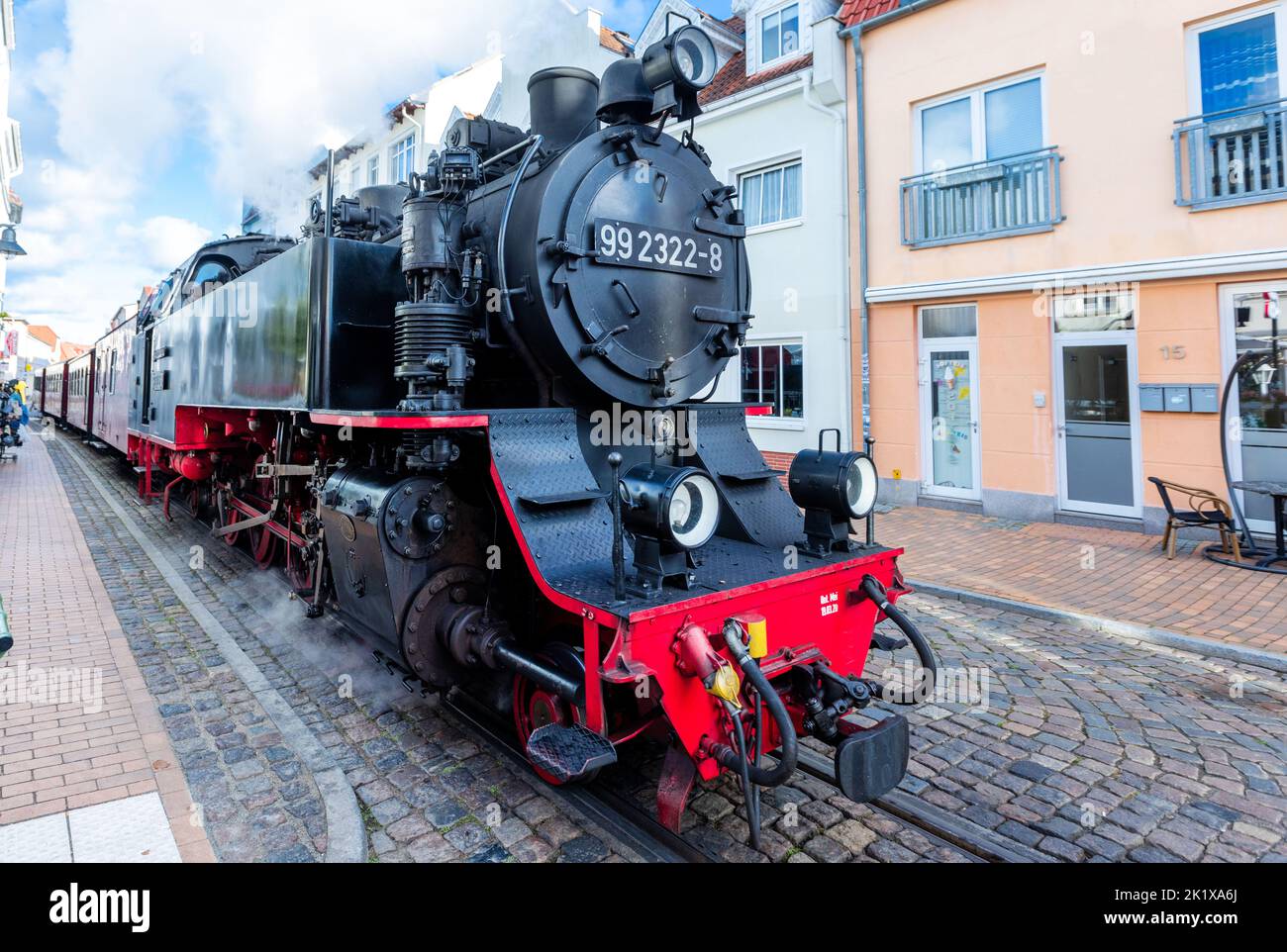 Bad Doberan, Germany. 21st Sep, 2022. A passenger train of the narrow ...