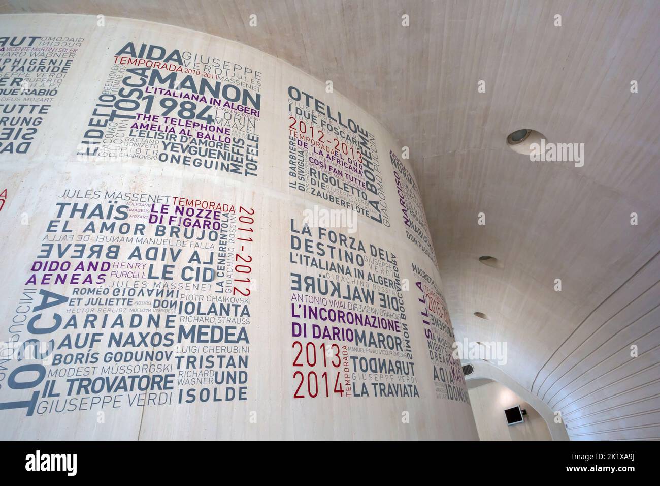 Valencia opera house interior hi-res stock photography and images - Alamy