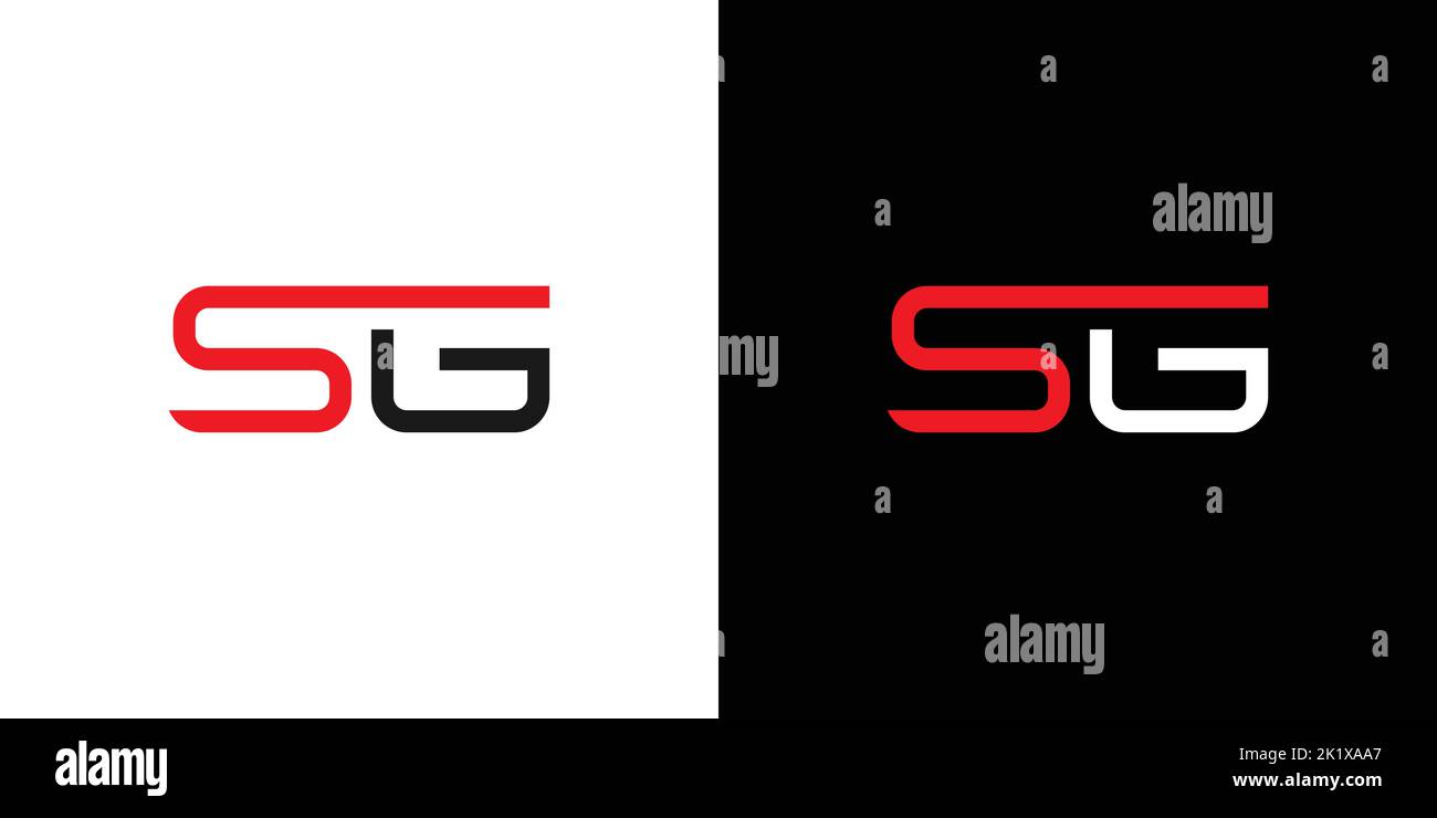 Modern and sophisticated letter SG initial design Stock Vector Image ...
