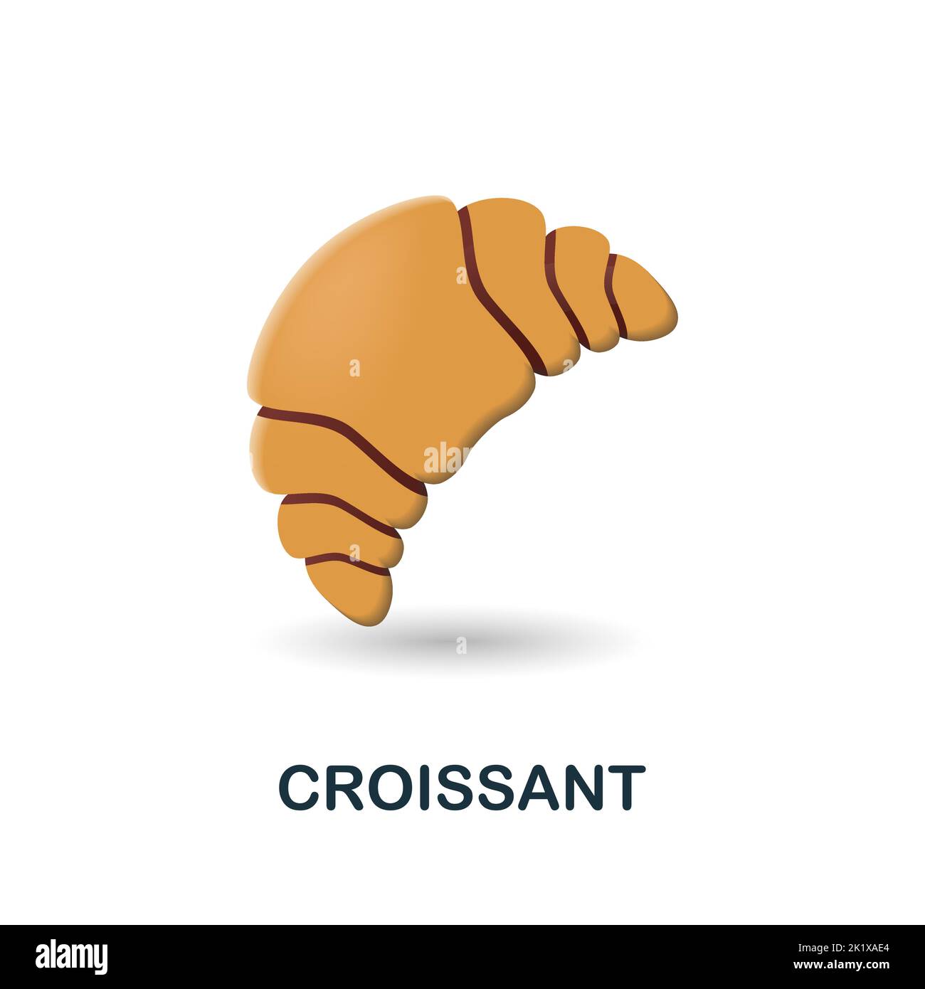 Croissant icon. 3d illustration from coffee collection. Creative ...