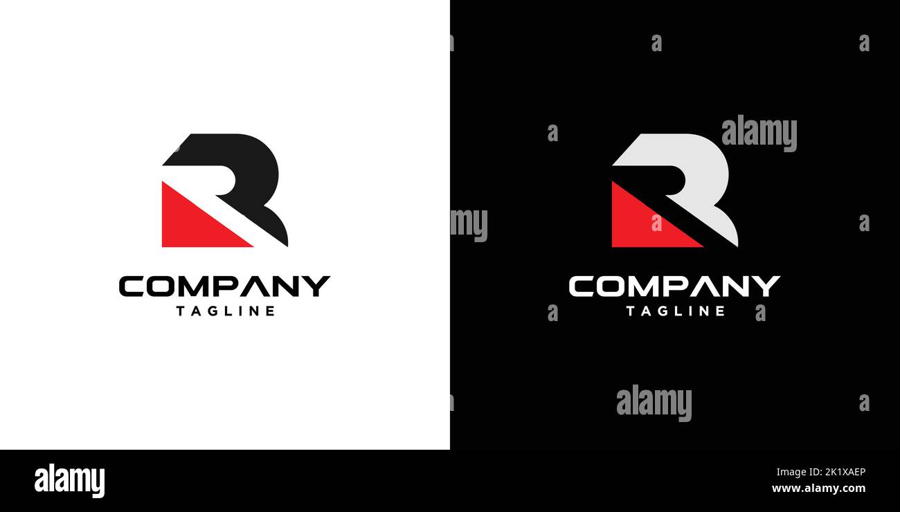 Modern and strong letter R initials logo design Stock Vector Image ...