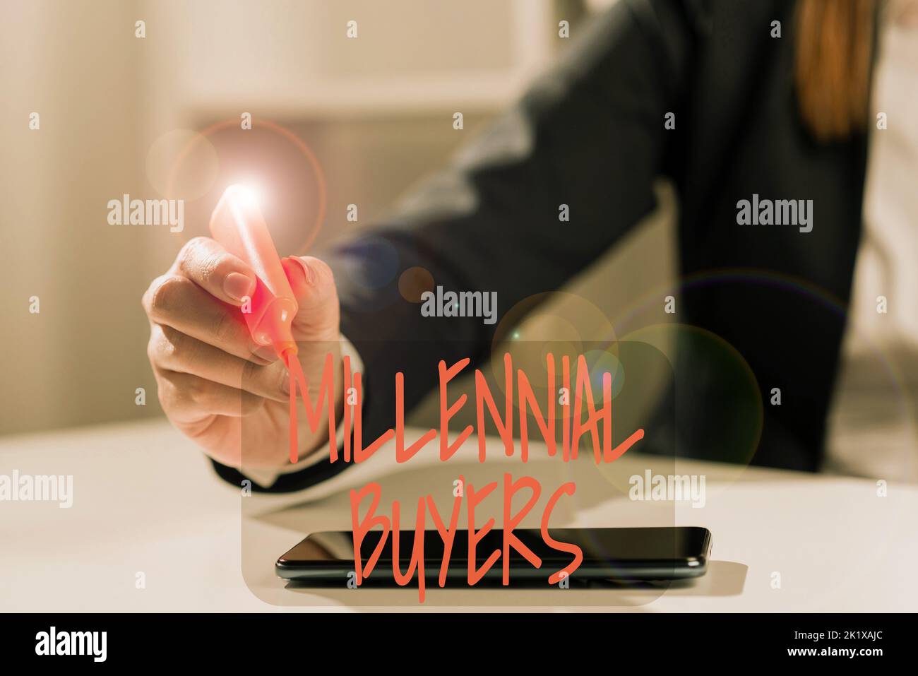 Hand writing sign Millennial BuyersType of consumers that are ...