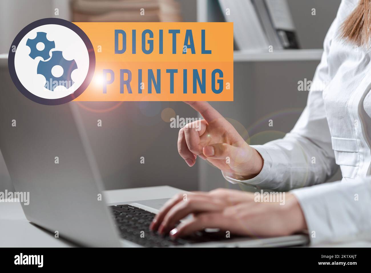 Conceptual caption Digital Printingdigital based images directly to ...