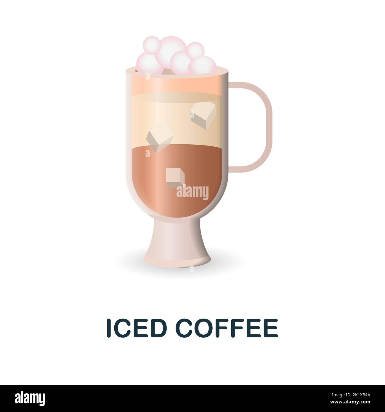 Iced Coffee icon. 3d illustration from coffee collection. Creative Iced ...