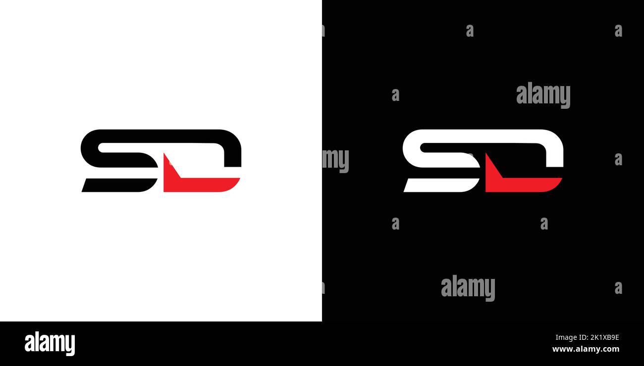 Modern and strong letter SD initials logo design Stock Vector Image ...