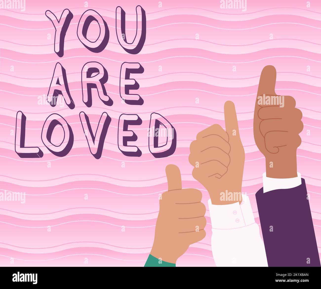 Text caption presenting You Are Loved. Word Written on Somebody loves ...