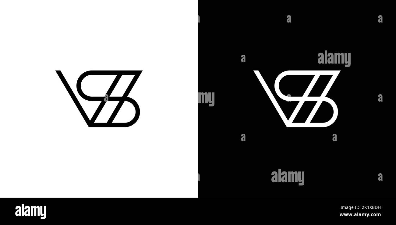 Modern and sophisticated VS letter initials logo design Stock Vector ...