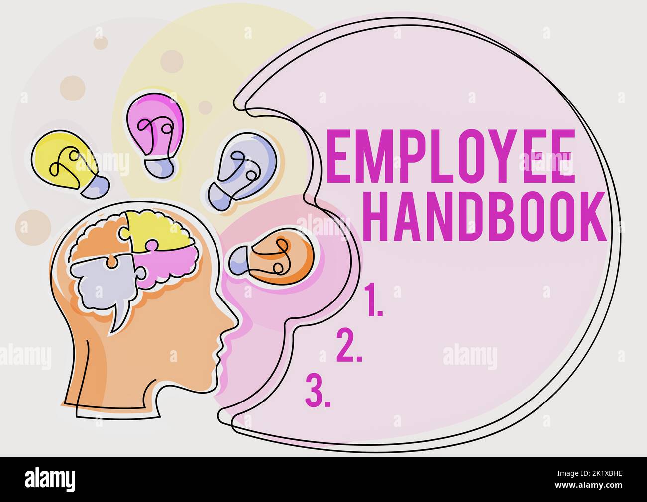 Hand Writing Sign Employee Handbookdocument That Contains An Operating Procedures Of Company