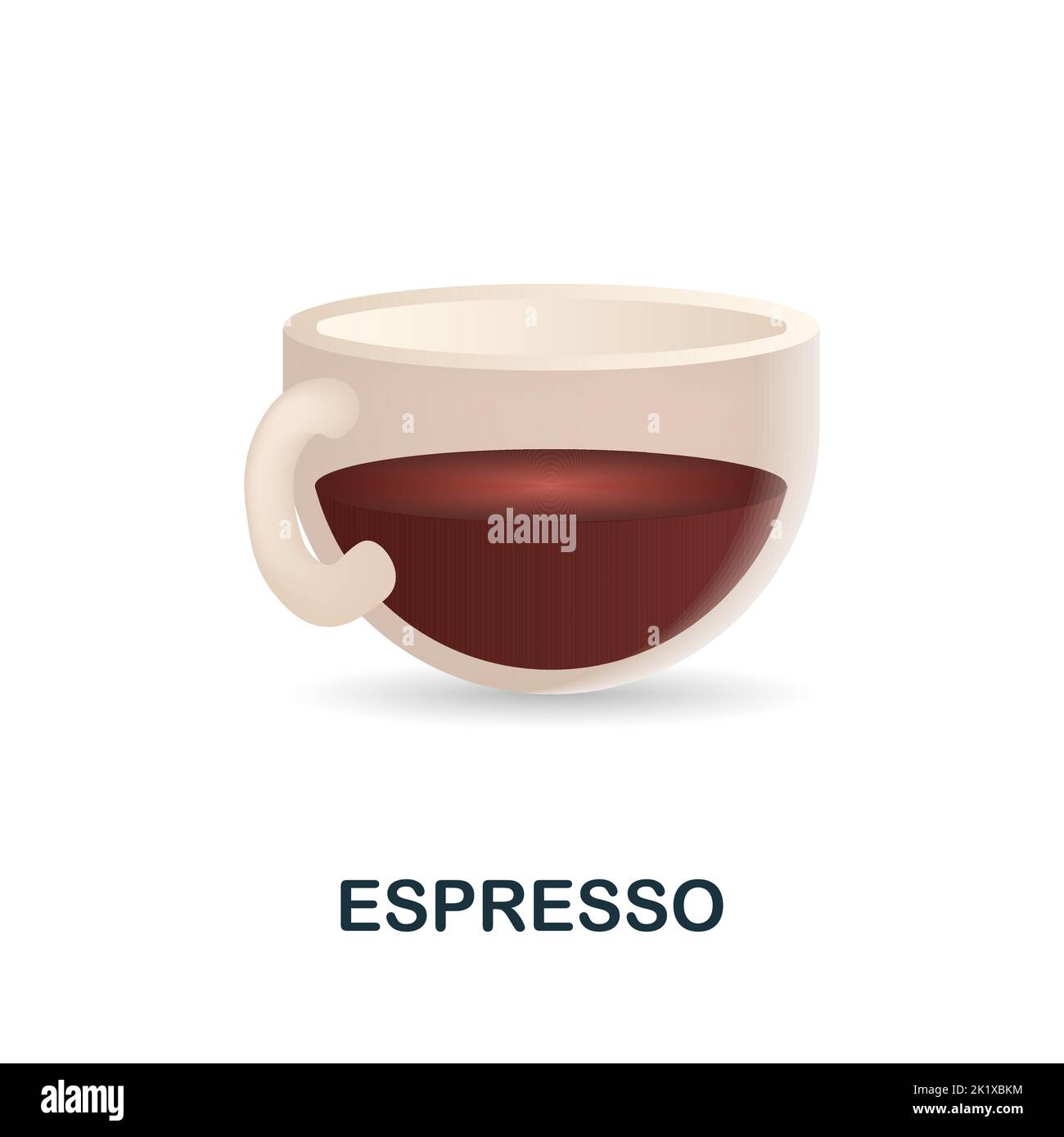Espresso icon. 3d illustration from coffee collection. Creative Espresso 3d icon for web design ...