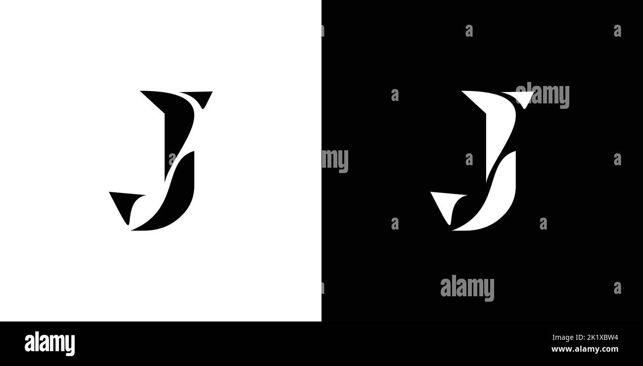 Modern and strong letter J initials logo design Stock Vector Image ...