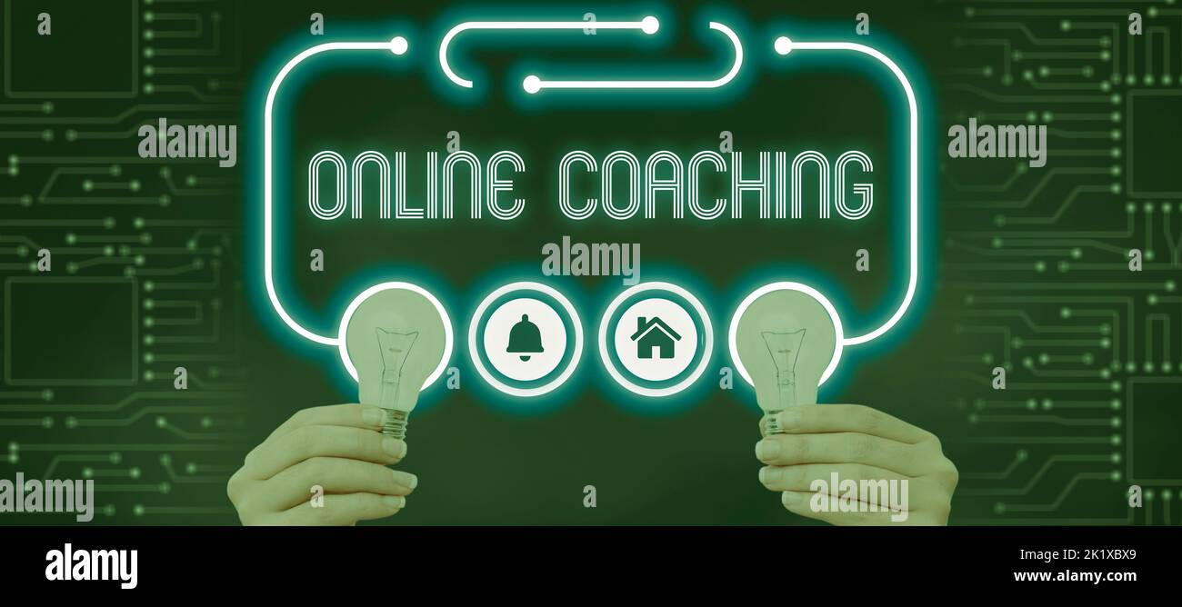 Text caption presenting Online CoachingLearning from online and ...