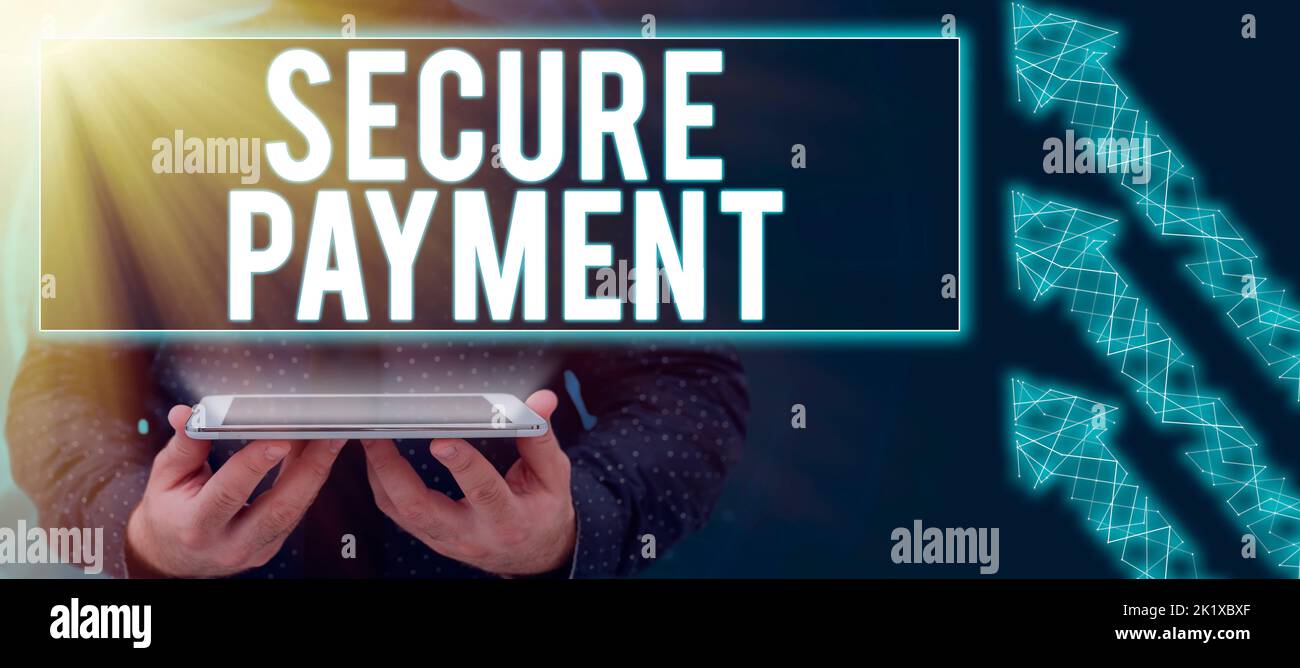 Hand writing sign Secure PaymentSecurity of Payment refers to ensure of ...
