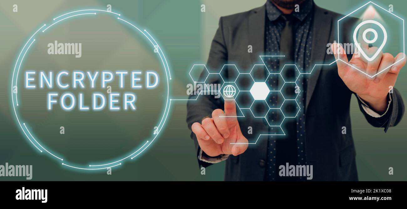 Handwriting text Encrypted Folderprotect confidential data from ...