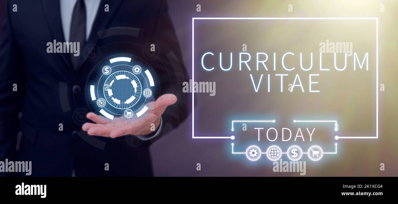 Inspiration showing sign Curriculum Vitaeoverview of person ...