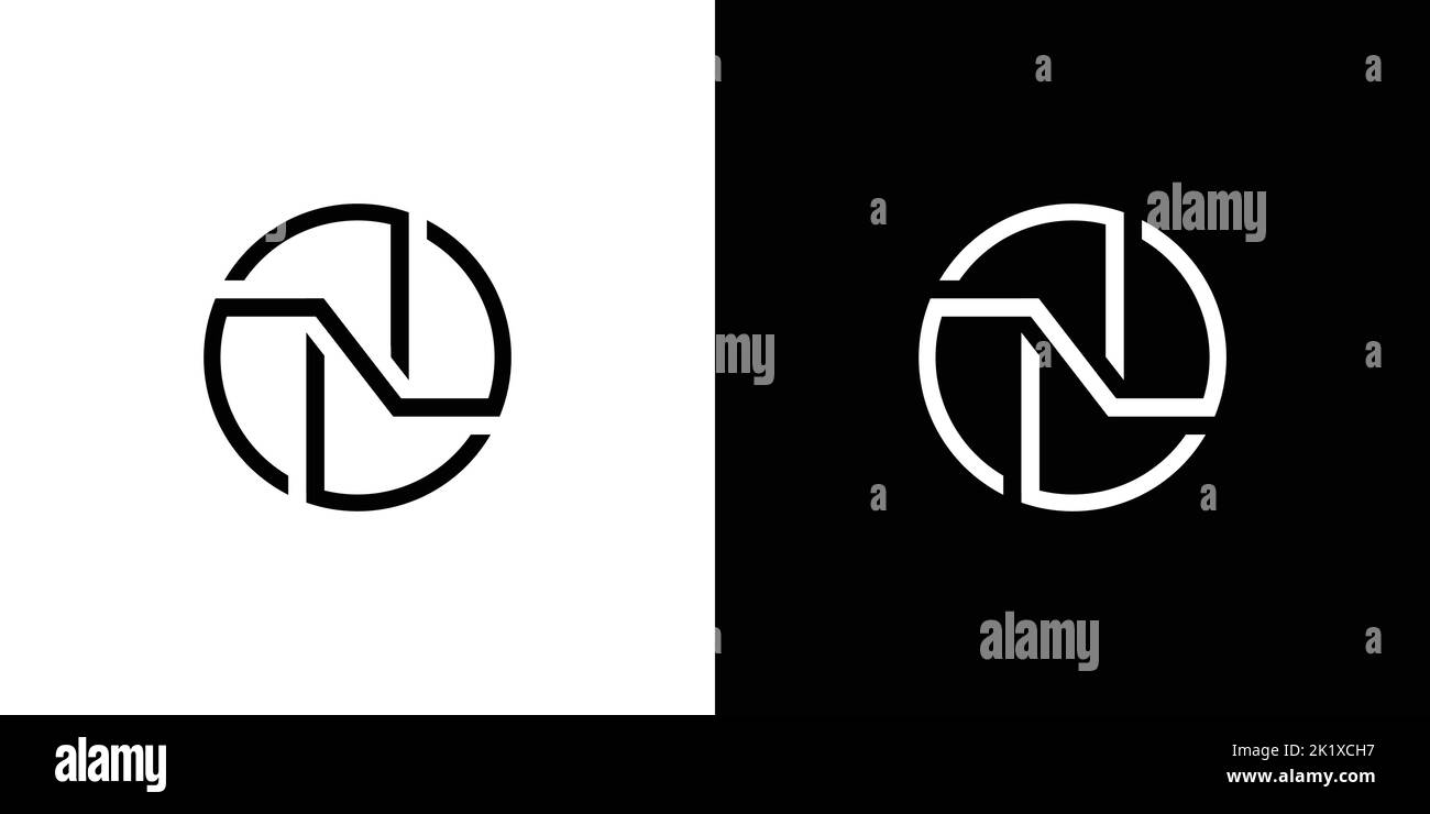 Modern and unique letter N initials abstract logo design Stock Vector ...