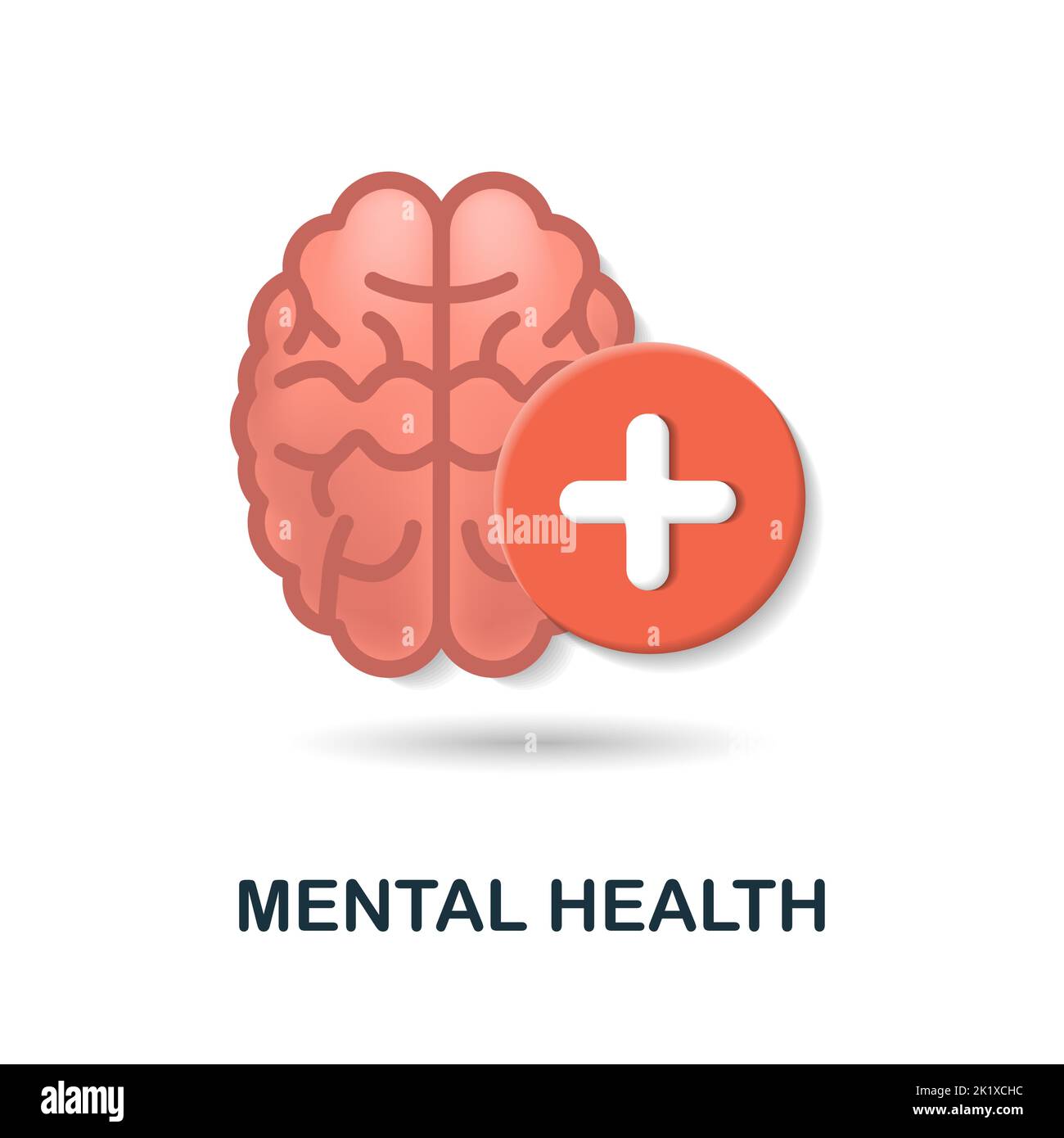 Mental Health icon. 3d illustration from cognitive skills collection ...