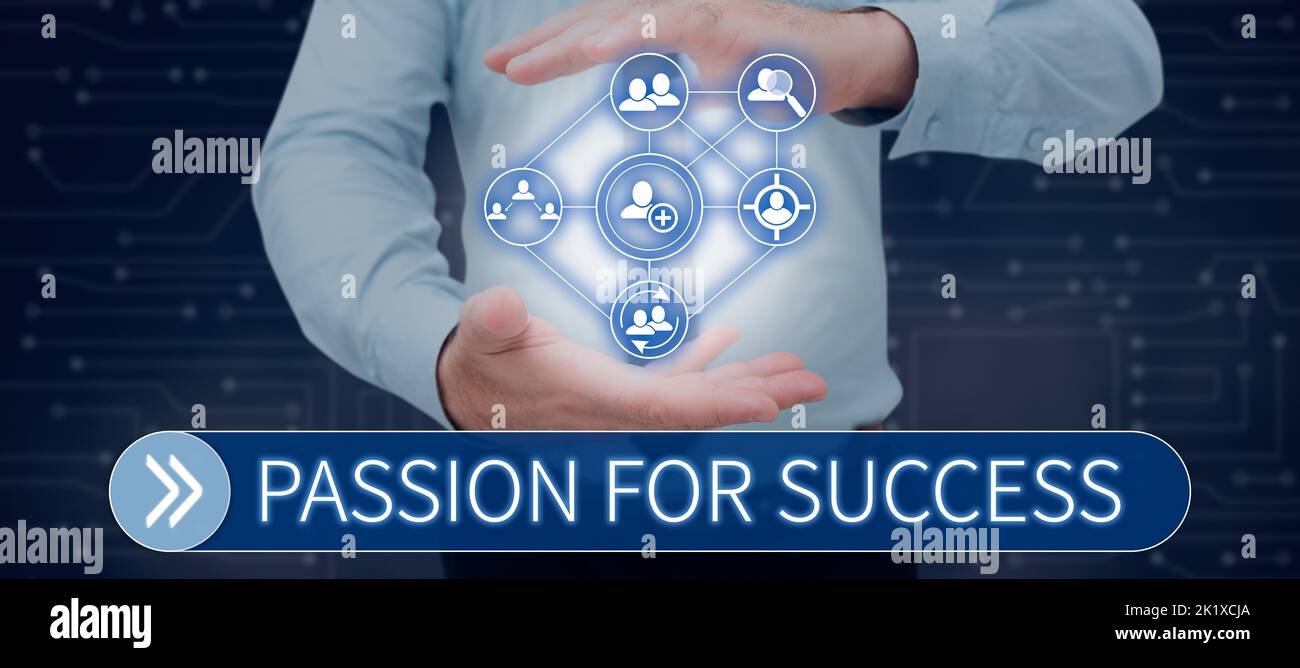 Hand writing sign Passion For Success. Concept meaning Enthusiasm Zeal ...