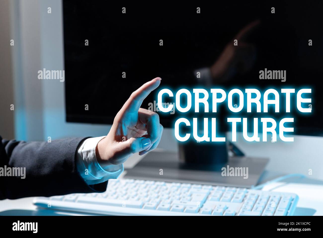 Sign displaying Corporate CultureBeliefs and ideas that a company has ... Sign displaying Corporate CultureBeliefs and ideas that a company has ...
