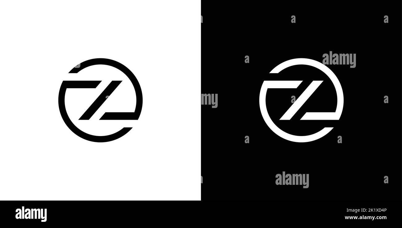 Modern and unique Z initial circle logo design abstract Stock Vector ...