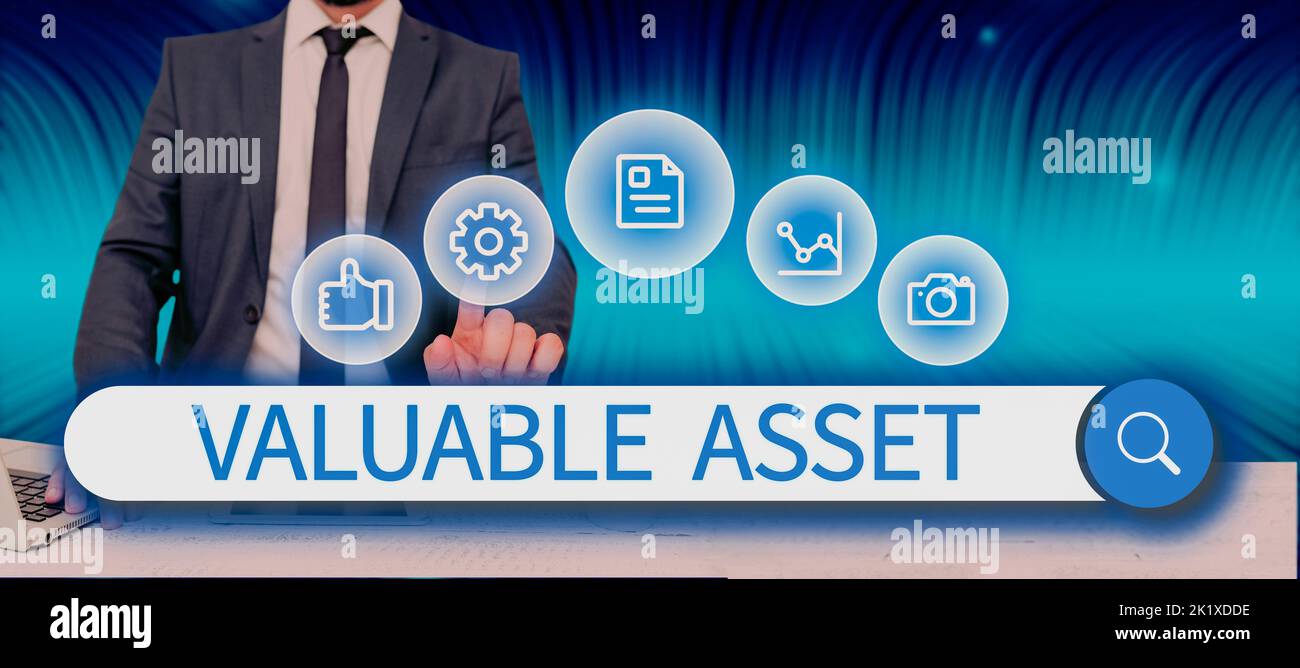 Text showing inspiration Valuable AssetYour most valuable asset is your ...
