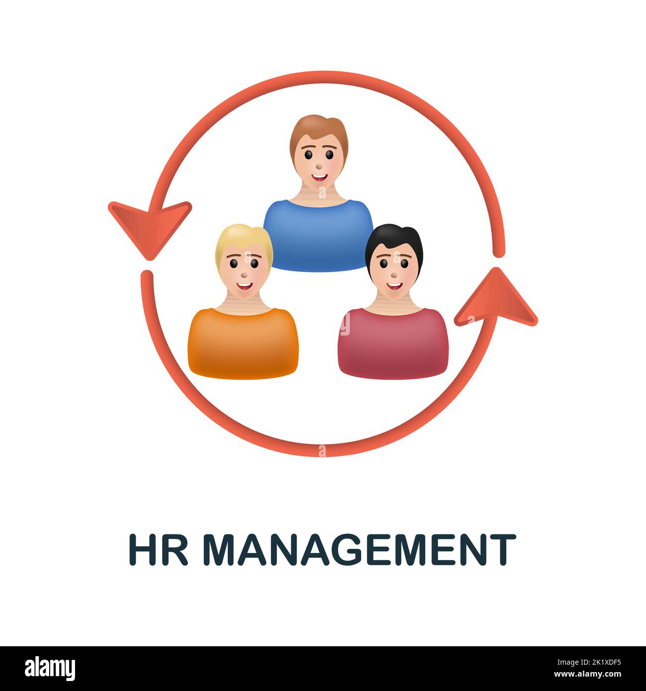 Hr Management icon. 3d illustration from company management collection ...