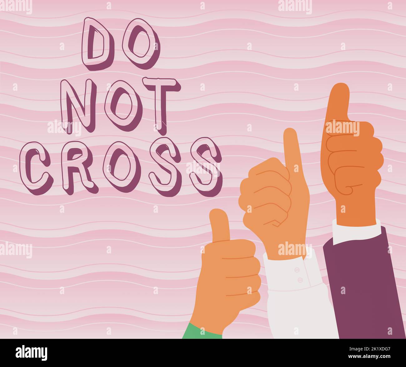 Text caption presenting Do Not Cross. Business idea Crossing is ...