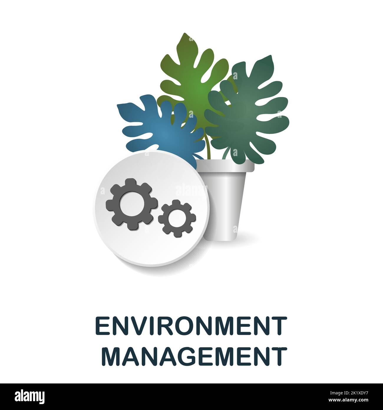 Environment Management icon. 3d illustration from company management ...
